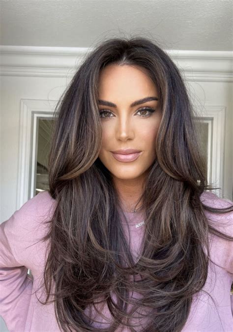 Brunette Hair With Highlights Long Brunette Hair Brunette Balayage