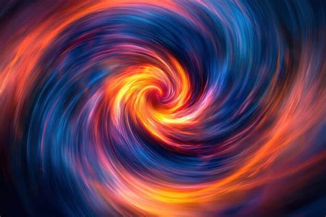 Abstract Swirling Pattern Of Blue Orange And Yellow Lines Premium Ai Generated Image