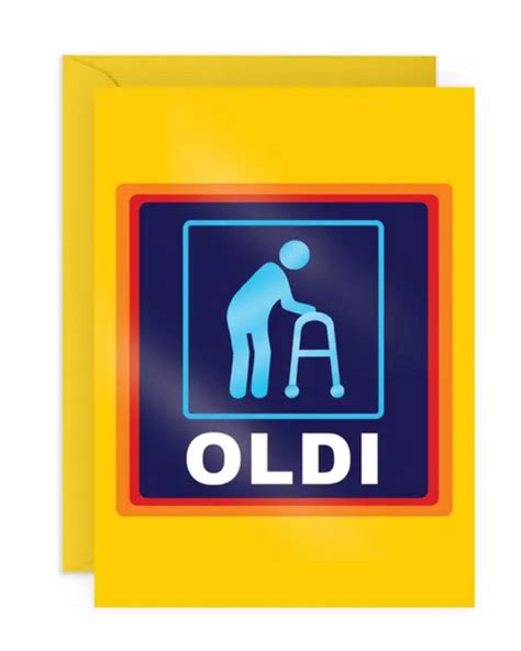 Oldi Aldi Birthday Card Pink Poodle Boutique