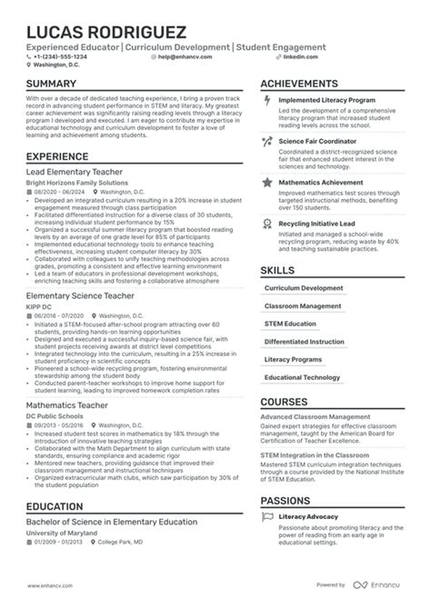 3 After School Teacher Resume Examples And Guide For 2024