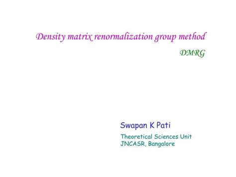 Ppt The Density Matrix Renormalization Group Powerpoint