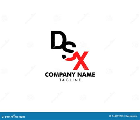 Initial Letter Dsx Logo Template Design Stock Vector Illustration Of