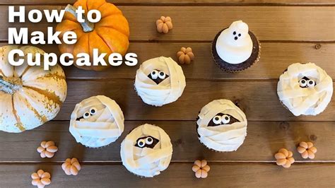 쉬운 베이킹 촉촉한 할로윈 미이라 컵케이크 만들기 Youtube