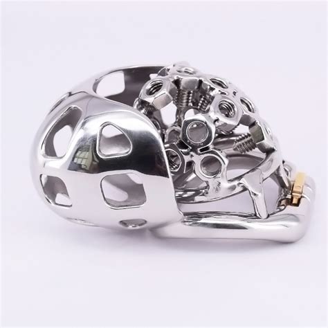 Male Chastity Spikes Cock Cage Stainless Steel Arc Penis Ring Metal