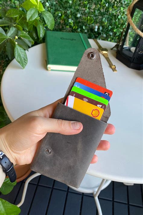 Modica Vista Hakiki Deri Natürel Minimalist Origami Katlanabilir Gri
