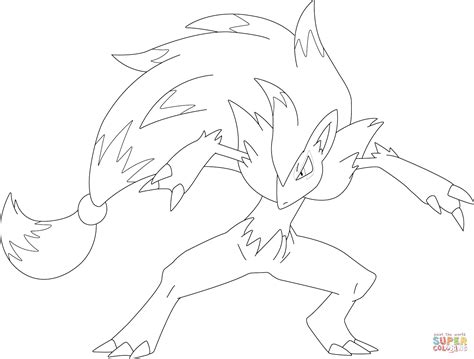 Josh The Zoroark Coloring Page Free Printable Coloring Pages