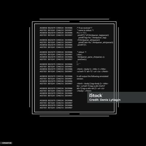 code window programming screen stock illustration download image now