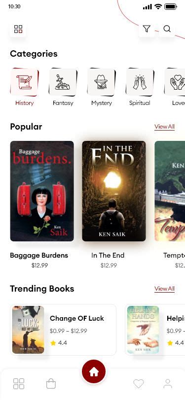 E Book Store App Adobe XD Mobile UI Kit By Charlestsmith Codester