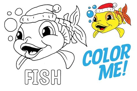 Poisson Mignon Dessiné à La Main Pour La Coloration Vecteur Premium