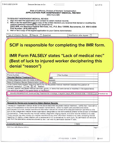 Scif Inept Ur 3 Imr Offers No Hope For Injured Worker Daisybill