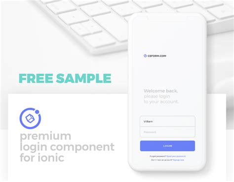 Free Sample Of Ionic Login Component By Creative Studio Form On Dribbble