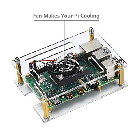 raspberry pi 4 case iuniker raspberry pi 4b case with fan raspberry pi