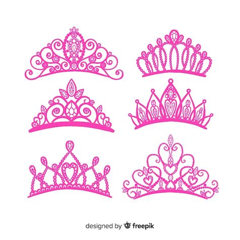Premium Vector Flat Princess Tiara Collectio