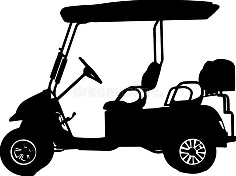 Golf Cart Silhouette Vector Stock Vector Illustration Of Drive