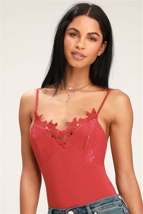 Cute Lace Bodysuit Wine Red Bodysuit Lace Bodysuit Bodysuit Lulus