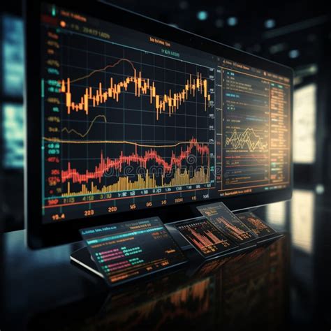 image stock market analysis candlestick graph and financial chart on