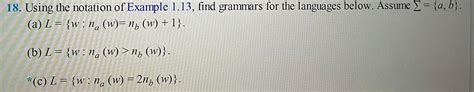 solved using the notation of example 1 13 ﻿find grammars