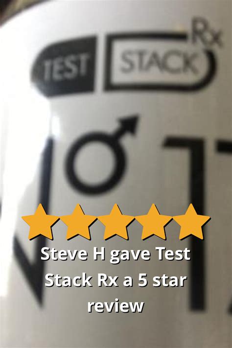 Steve H Gave Test Stack Rx A 5 Star Review On Sotellus