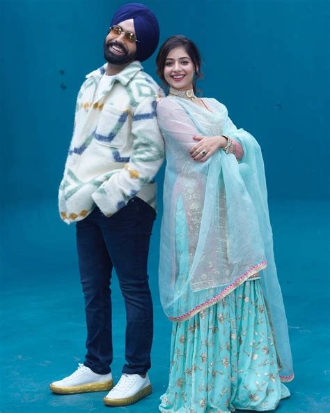 Ammy Virk Tania While Shooting For The Song Teri Jatti