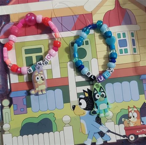 Bingo And Bluey Matching Kandi Singles In Kandi Patterns Kandi Bracelets Kandi