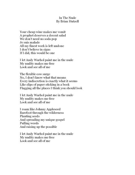 Aladdinfoot In The Nude” Lyrics And Lead Sheet