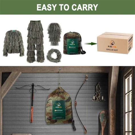 Kalkal Sniper Ghillie Suit 5 In 1 Camouflage Apparel For Hunting