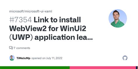 Link To Install Webview For Winui Uwp Application Lead To Wrong