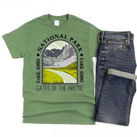 Alaska Shirt Gates Of Arctic National Park Graphic Tee Shirt Retro Last