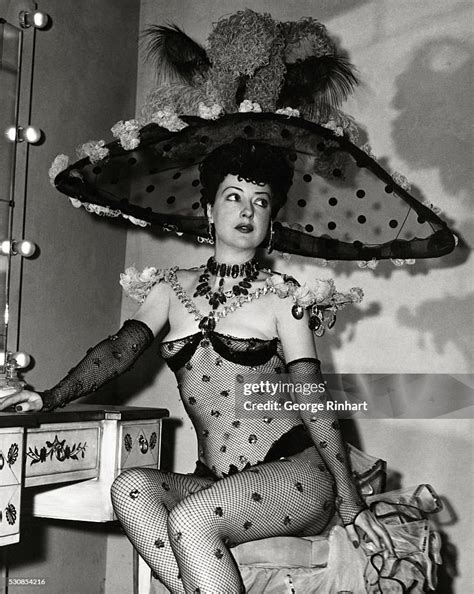 Gypsy Rose Lee The Famous Burlesque Queen And Author Shown Seated