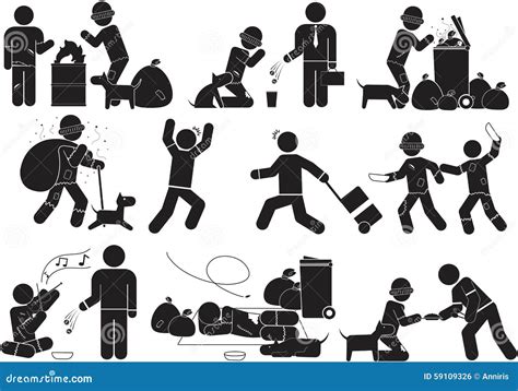 Bindle Stick Runaway Or Hobo Mascot Cartoon Symbol Illustration Vector