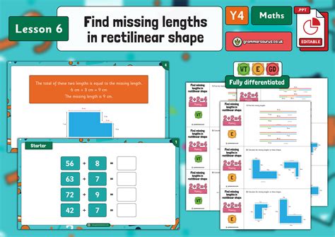Year 4 Length And Perimeter Find Missing Lengths In Rectilinear Shape