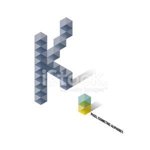 K Pixel Isometric Alphabet Royalty Free Vector Stock FreeImages