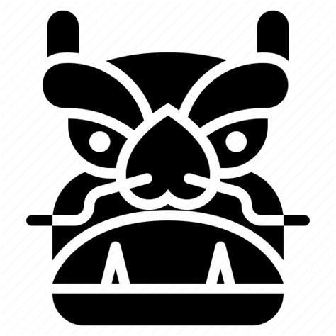China Chinese New Year Culture Dragon Dance Head Lunar New Year Icon