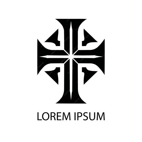 Premium Vector A Black Jishu Crose Logo On White Background