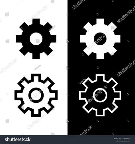 Gear Icon Parameter Setting Symbol Detail Stock Vector Royalty Free