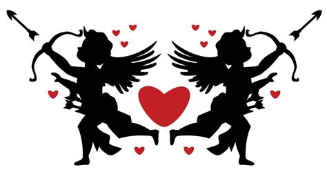 Cupids Silhouette Illustration 14299978 Vector Art At Vecteezy