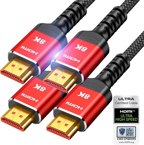 Hdmi Cables 33ft1m 2 Pack Highwings Certified Hdmi 21