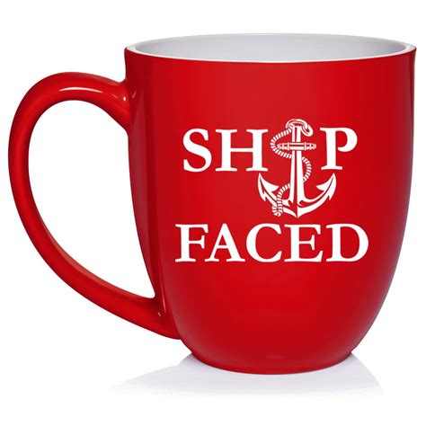 Ship Faced Funny Boating Lake River Ceramic Coffee Mug Tea Cup T For