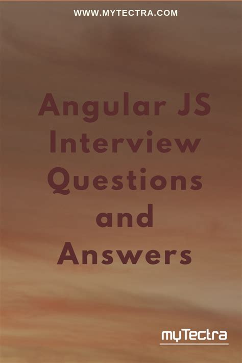 Unlock Your Potential With Angularjs Interview Questions And Answers