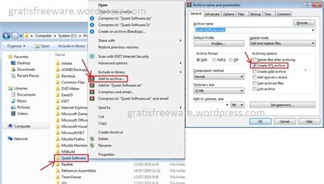 membuat master installer aplikasi yang terinstal di windows via winrar