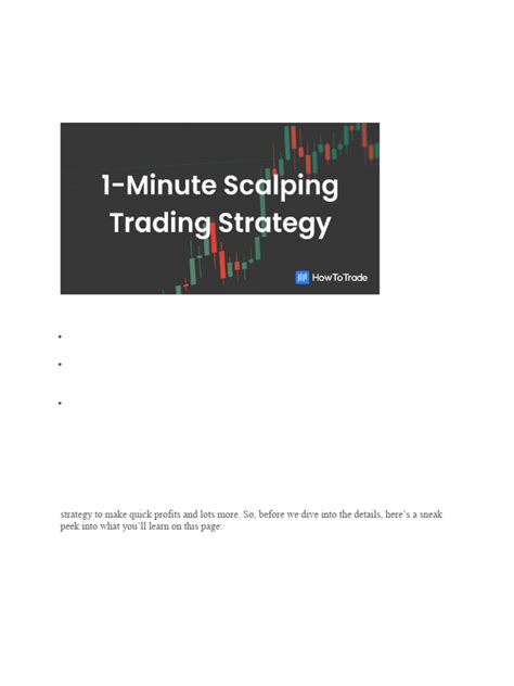 How To Use The 1 Minute Scalping Strategy For Quick Profits Pdf