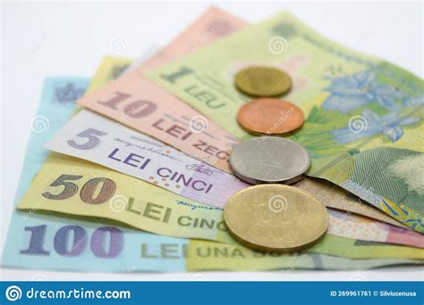 Romanian Currency Notes And Coins 100 RON 50 RON 10 RON 5 RON 1 RON