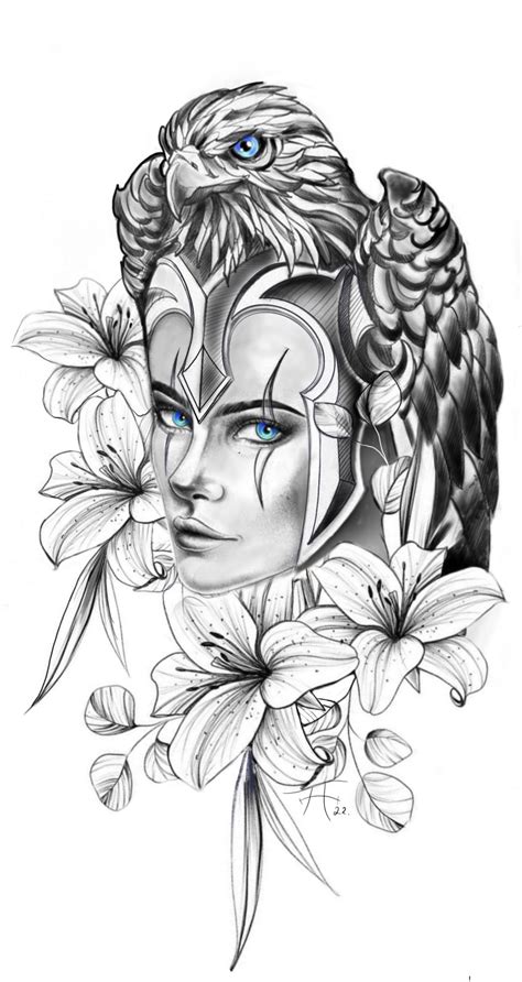 Tatuagem De Faca Com Flores E Coruja