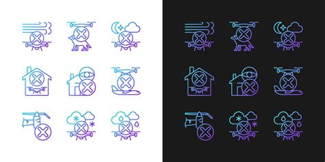 Drone Rules Gradient Manual Label Icons Set For Dark And Light Mode 3685986 Vector Art At Vecteezy