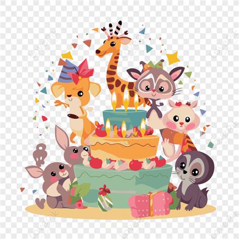 생일 카드 벡터만화클립 아트상표 Png 일러스트 무료 다운로드 Lovepik