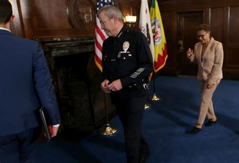 Lapd Chief Michel Moore To Step Down At End Of February Los Angeles Times