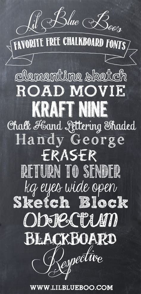 Pinterest Chalkboard Fonts