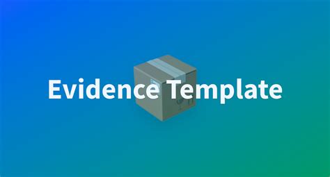 Evidence Template A Hugging Face Space By Evidence Dev