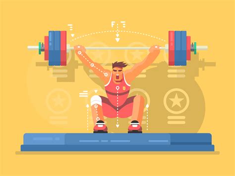 Weightlifting Competitions Illustration Kit