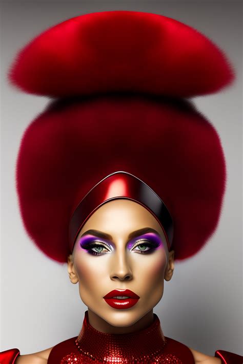 Lexica Lady Gaga Red Mirror Head Piece